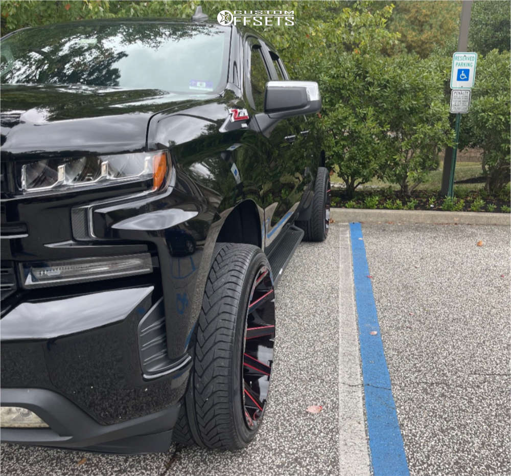 2019 Chevrolet Silverado 1500 with 24x12 -44 Fuel Contra and 305/35R24 ...