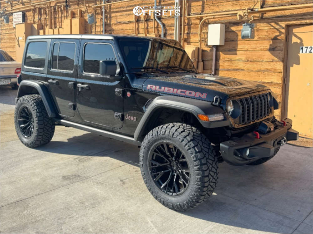 2024 Jeep Wrangler with 20x10 -18 Fuel Rebar 6 and 35/12.5R20 Nitto ...