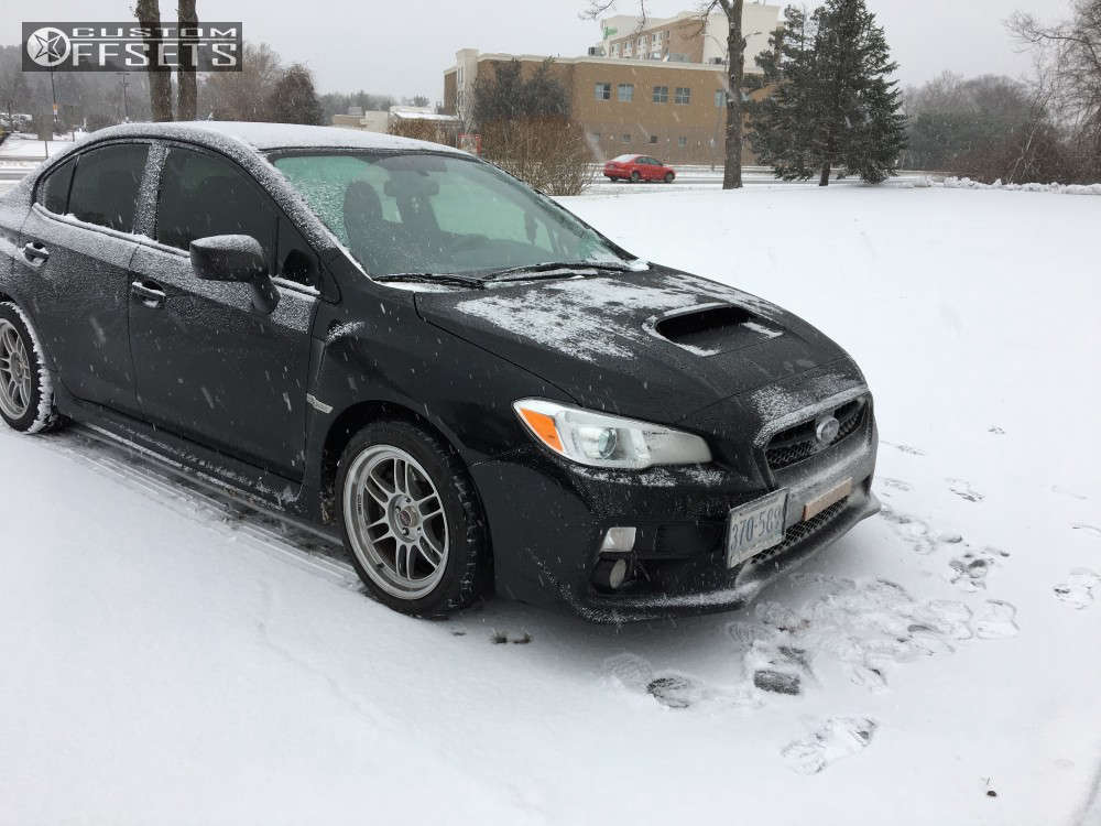 2017 Subaru WRX with 17x9 35 Enkei RPF1 and 245/40R17 Kumho Ecsta and ...