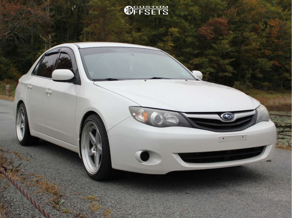 2011 Subaru Impreza with 18x8.5 35 Aodhan Ds05 and 255/40R18 Goodyear ...