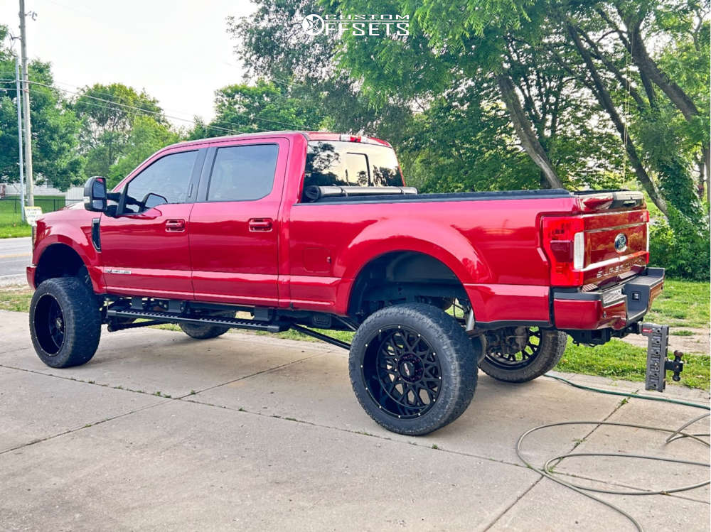 2019 Ford F-250 Super Duty with 24x12 -51 Vision Rocker and 37/13.5R24 ...