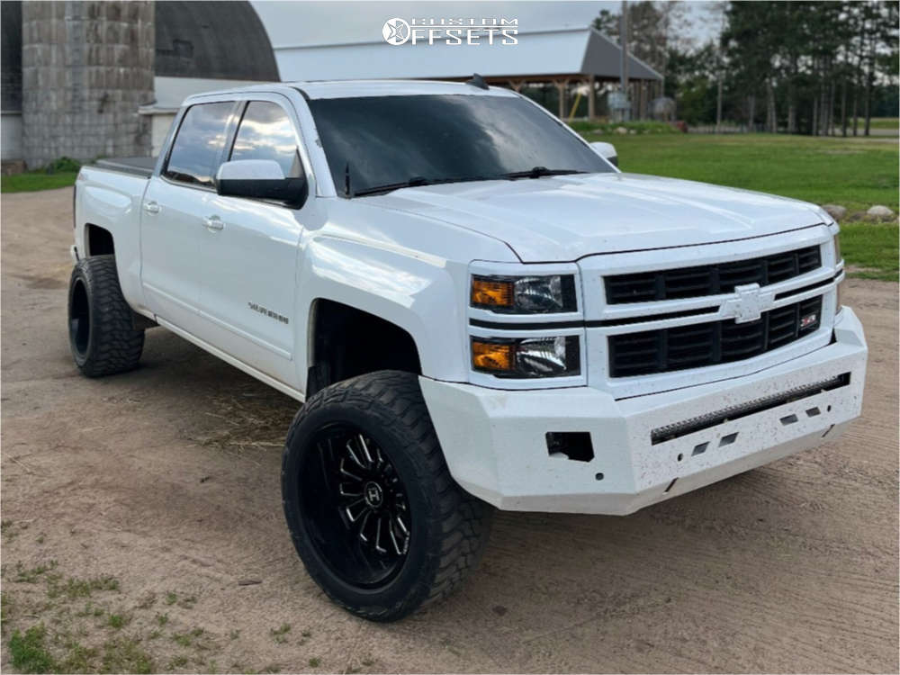 2015 Chevrolet Silverado 1500 with 20x12 -44 Hostile Fury and 33/12 ...