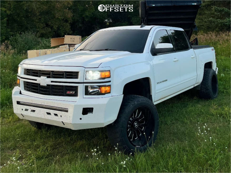 2015 Chevrolet Silverado 1500 with 20x12 -44 Hostile Fury and 33/12 ...