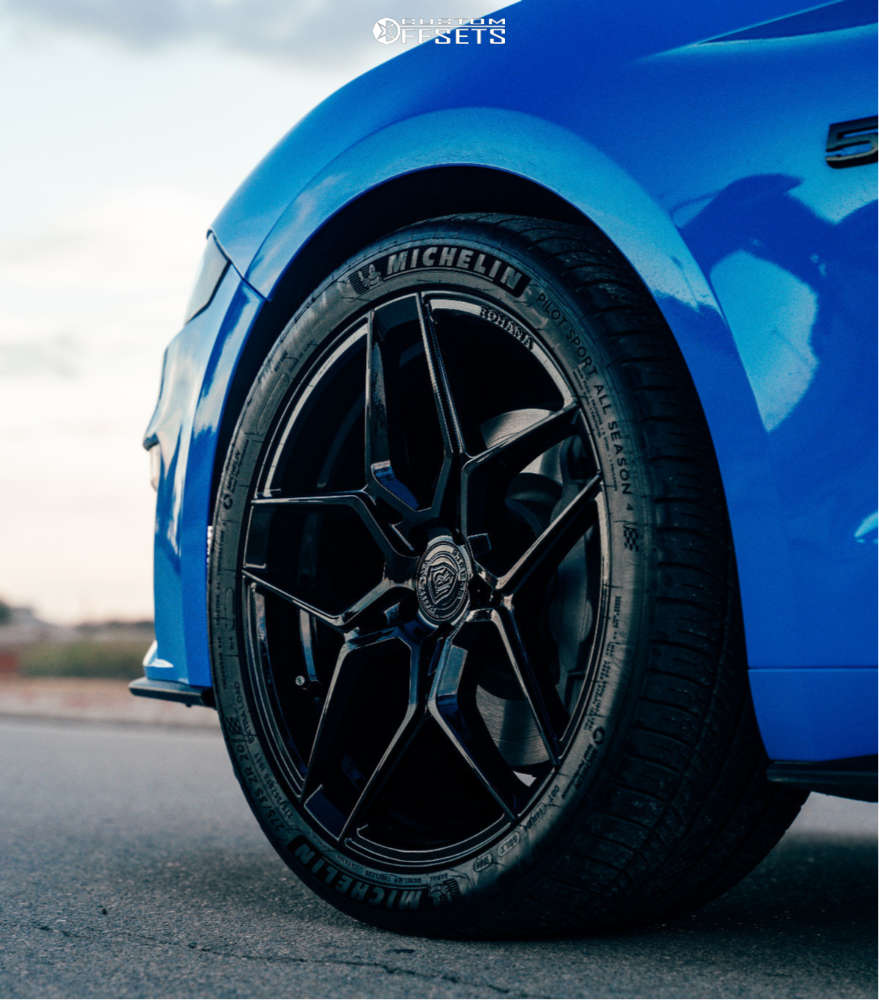 2023 Ford Mustang with 20x9 22 Rohana Rfx11 and 275/35R20 Michelin ...