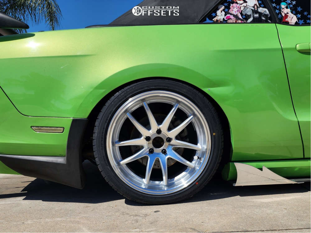 2014 Ford Mustang with 19x9.5 30 Aodhan Ds02 and 265/35R19 Lexani Lx ...