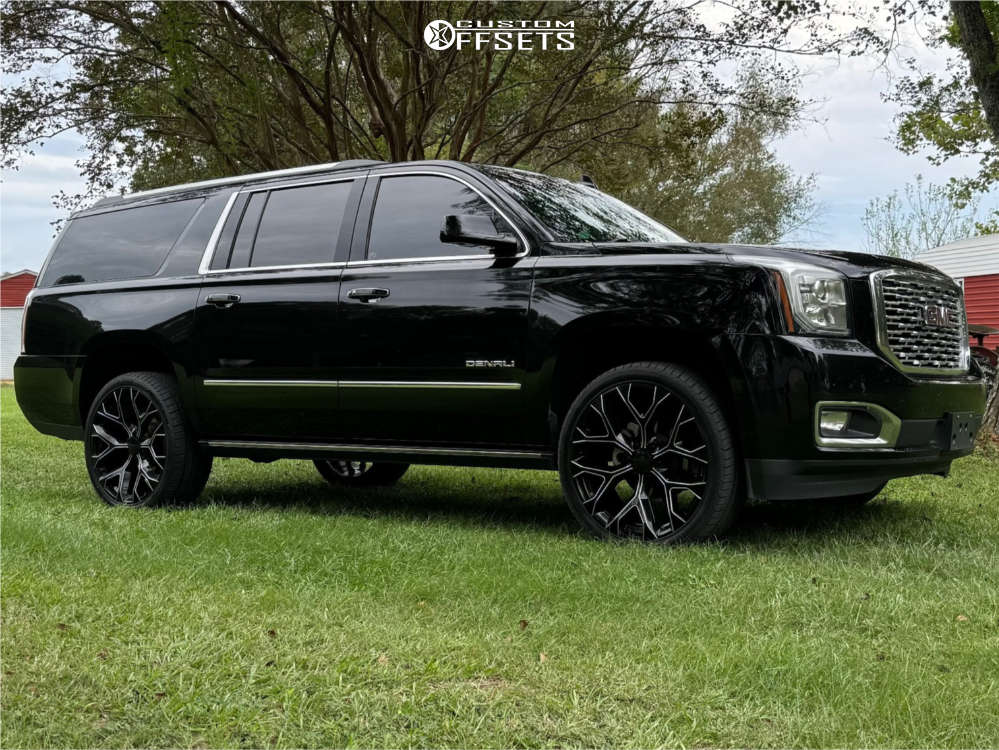 2019 GMC Yukon XL with 24x10 24 4Play OE Wheels Cv98b and 305/35R24 ...
