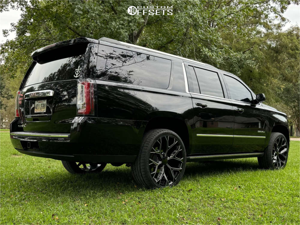 2019 GMC Yukon XL with 24x10 24 4Play OE Wheels Cv98b and 305/35R24 ...