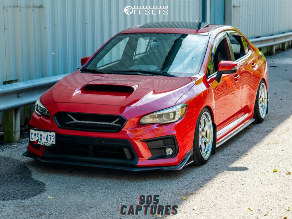 2021 Subaru WRX with 18x9.5 38 Kansei Roku and 245/40R18 Firestone ...