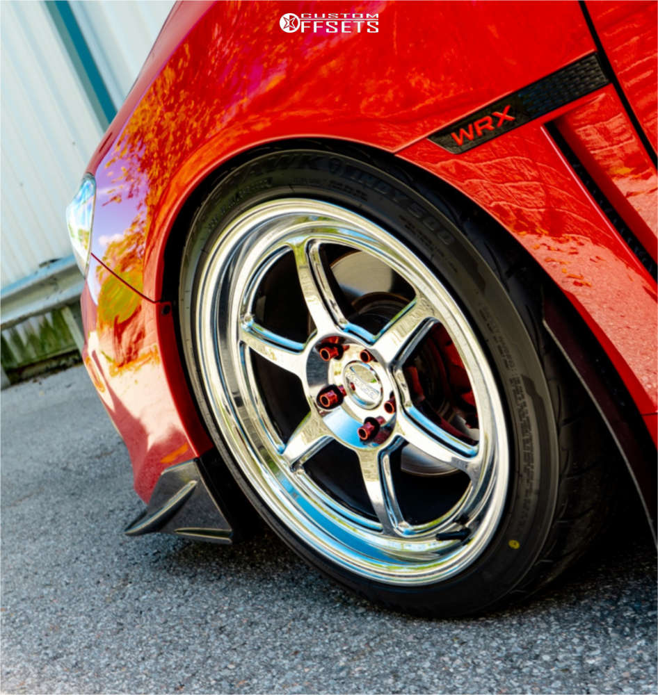 2021 Subaru WRX with 18x9.5 38 Kansei Roku and 245/40R18 Firestone ...