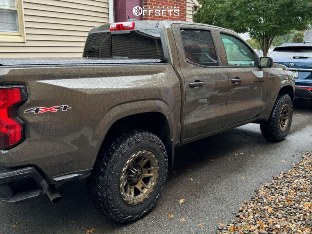 2023 Chevrolet Colorado with 17x9 1 Blaque Diamond Bd-o801 and 275 ...