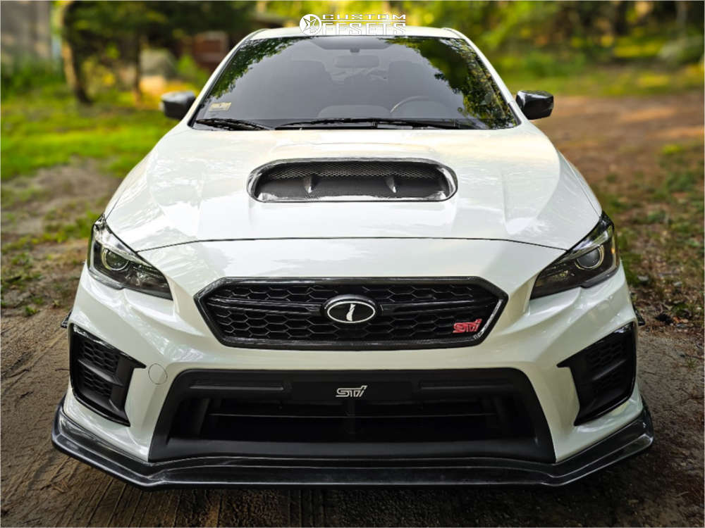 2021 Subaru WRX STI with 19x9.5 38 Work Emotion Zr10 and 245/35R19 ...