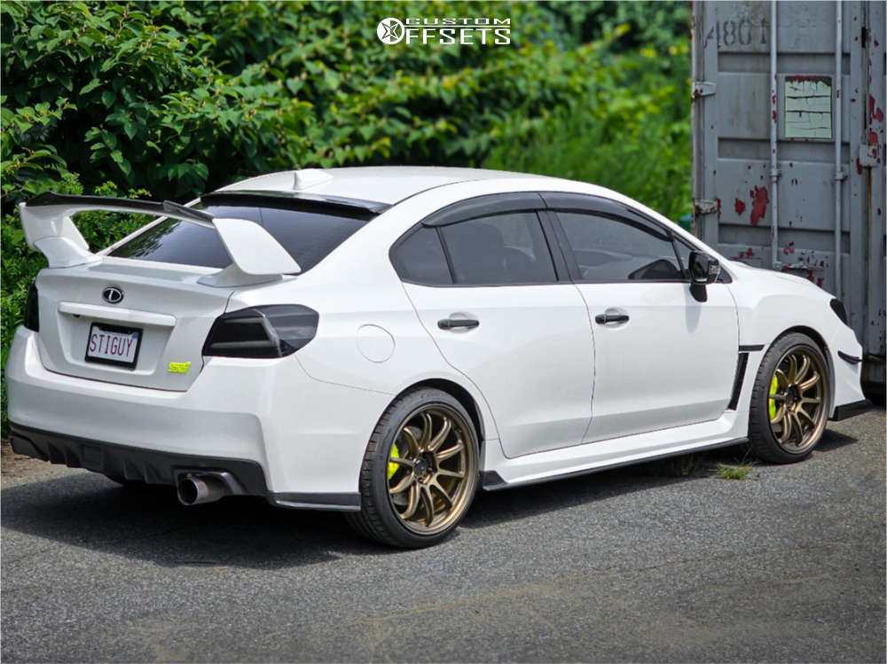 2021 Subaru WRX STI with 19x9.5 38 Work Emotion Zr10 and 245/35R19 ...