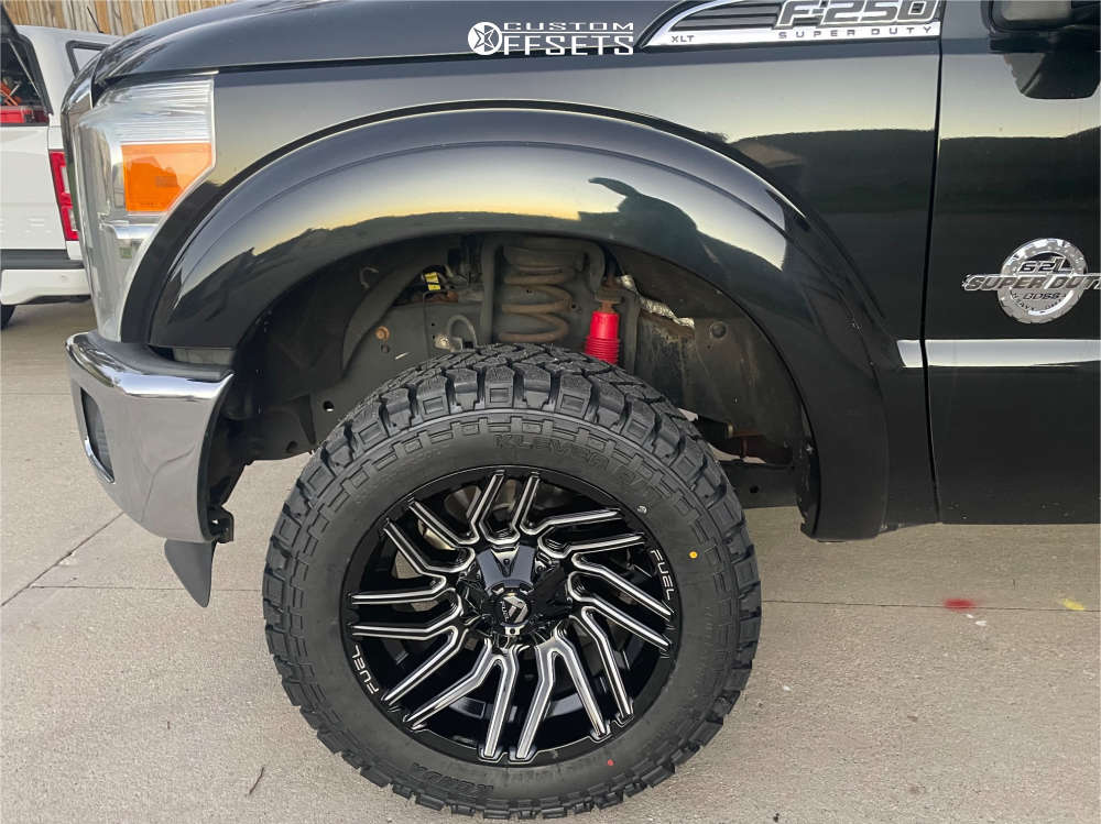 2015 Ford F-250 Super Duty with 20x10 -18 Fuel Typhoon and 33/12.5R20 ...