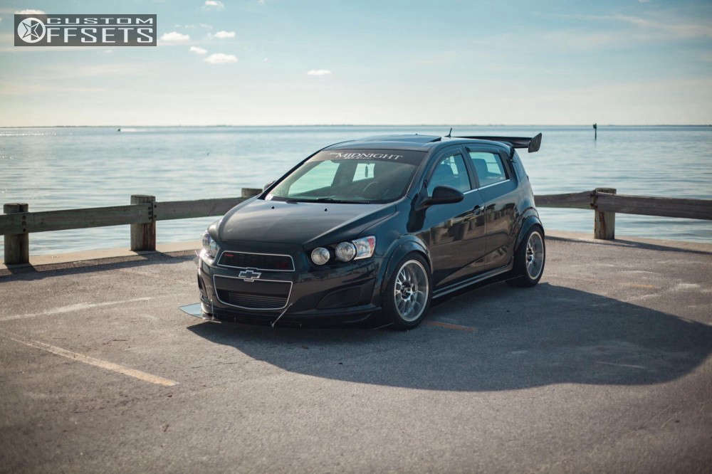 2014 Chevrolet Sonic with 17x9 20 STR 514 and 255/40R17 Federal SS595 ...