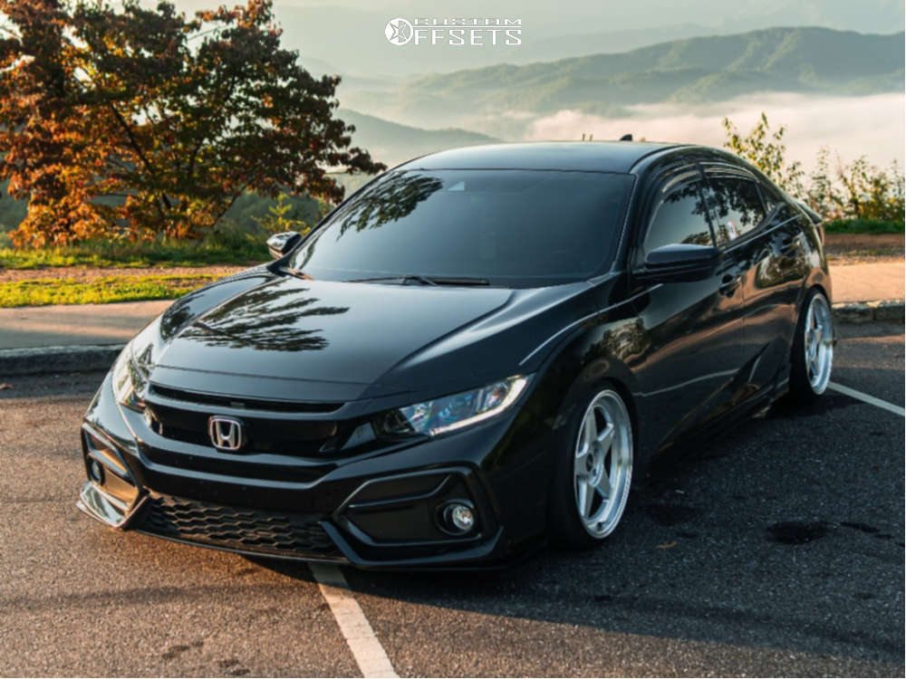 2021 Honda Civic with 18x9.5 22 ESR Cr5 and 215/35R18 Achilles 868 All ...