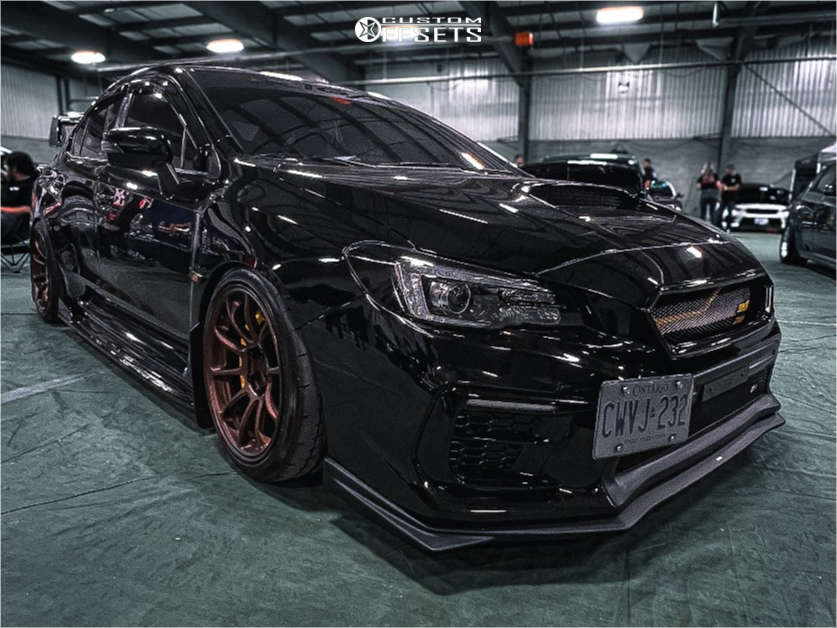 2021 Subaru WRX STI with 18x10 35 Volk Ze40 and 265/35R18 Yokohama ...