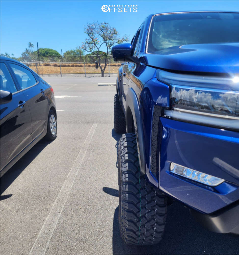 2023 Nissan Frontier with 17x8.5 18 Motegi Mr150 Trailite and 285/70R17 Falken Wildpeak Mt and ...