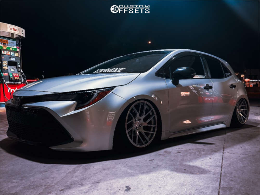 2021 Toyota Corolla with 18x9.5 22 Anovia Elder and 215/40R18 Westlake ...