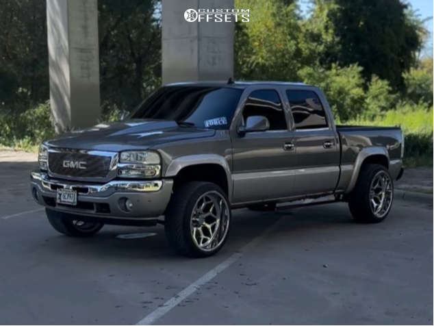 2006 GMC Sierra 1500 with 24x12 -55 American Force Cortex Cc and 305 ...