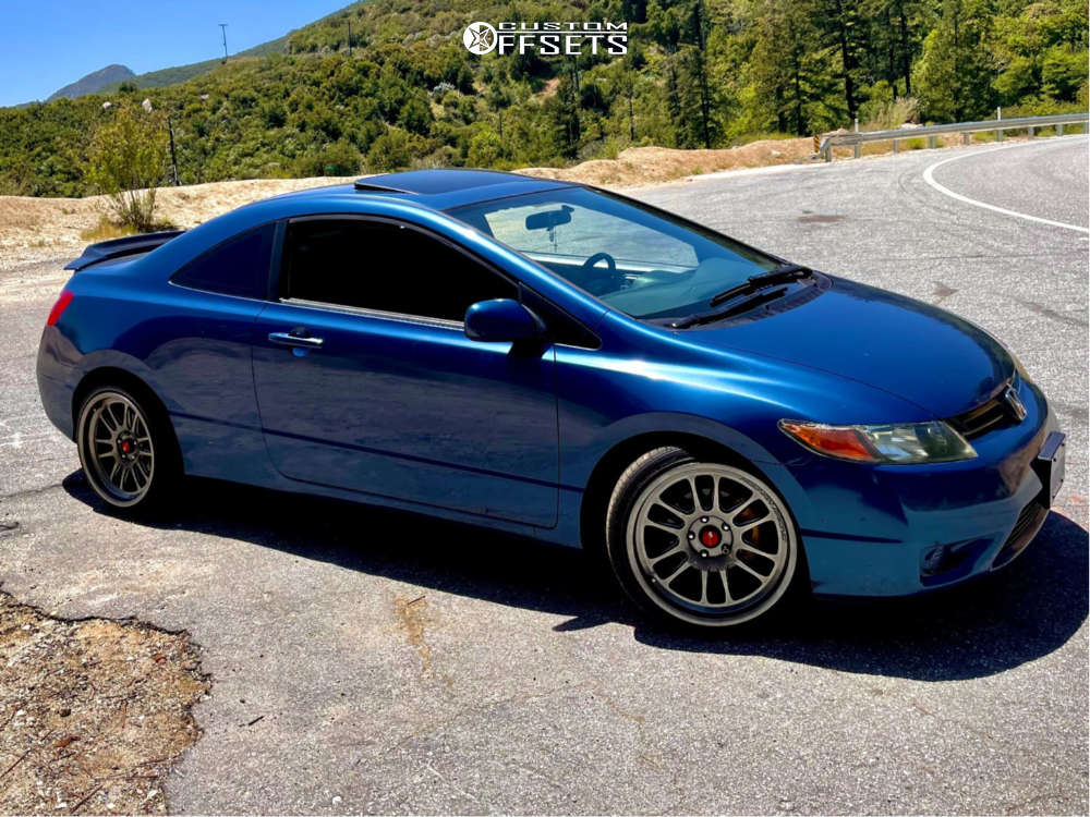 2007 Honda Civic with 18x9.5 30 Aodhan Ah07 and 225/40R18 Toyo Tires ...