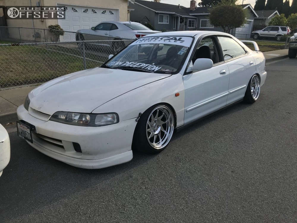 1995 Acura Integra with 16x9 15 Whistler Kr7 and 195/45R16 Continental ...