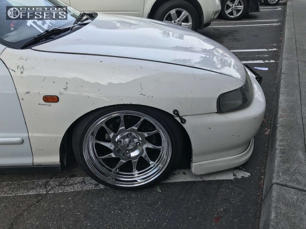 1995 Acura Integra with 16x9 15 Whistler Kr7 and 195/45R16 Continental ...