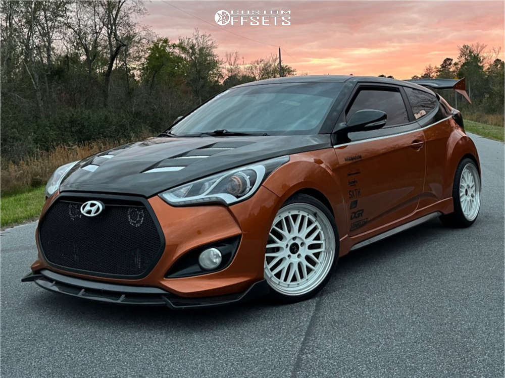 2016 Hyundai Veloster with 19x8.5 30 JNC Jnc005 and 225/35R19 Toyo ...