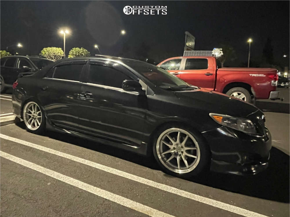 2009 Toyota Corolla with 18x8.5 35 Aodhan Ds02 and 225/40R18 Goodride ...