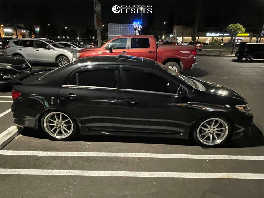 2009 Toyota Corolla with 18x8.5 35 Aodhan Ds02 and 225/40R18 Goodride ...