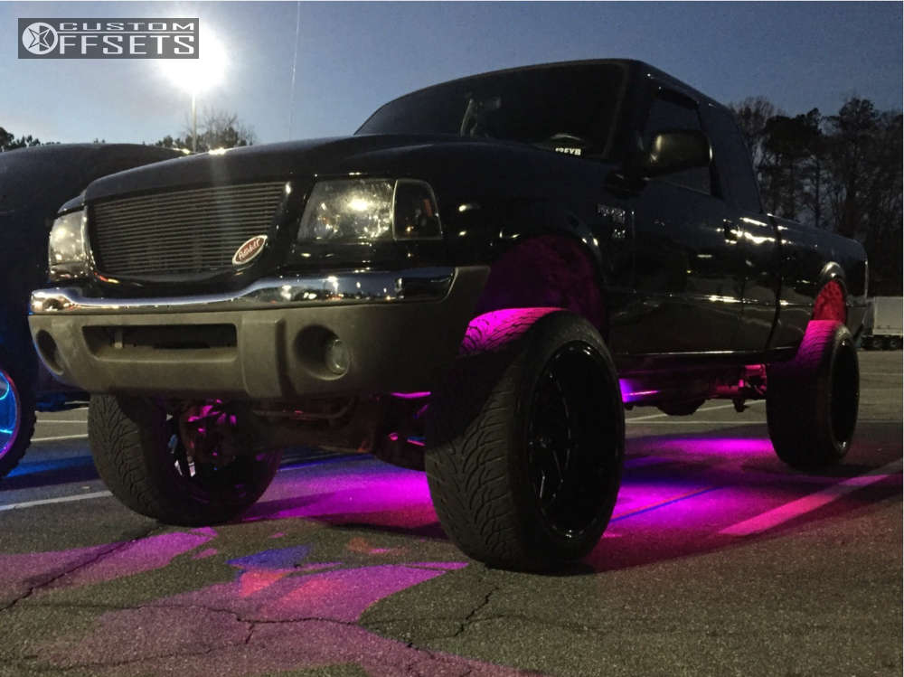 2002 Ford Ranger with 22x12 -43 Fuel Triton and 305/45R22 Atturo Az800 ...