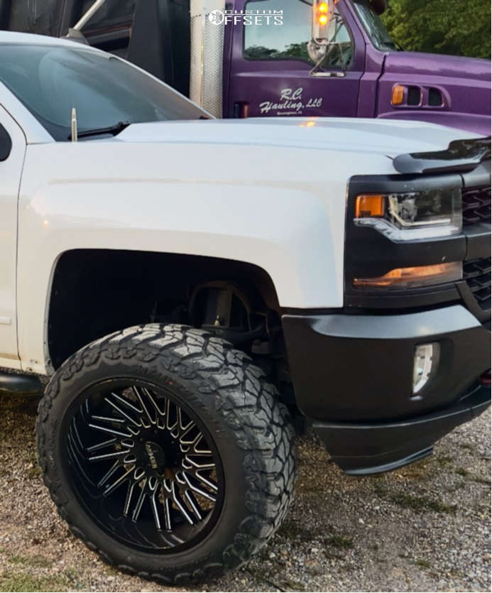 2018 Chevrolet Silverado 1500 with 22x12 -51 ARKON OFF-ROAD Apollo and ...
