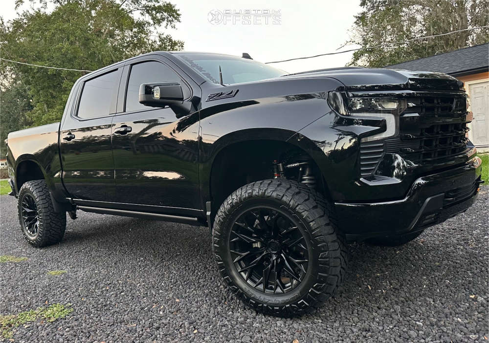 2024 Chevrolet Silverado 1500 with 20x10 -18 Fuel Flame 6 and 35/12 ...