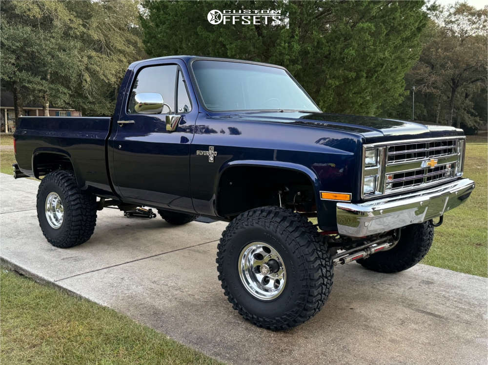 1985 Chevrolet K10 with 15x10 -48 Pacer Lt and 35/12.5R15 Mickey Thompson Baja Boss Mt and ...