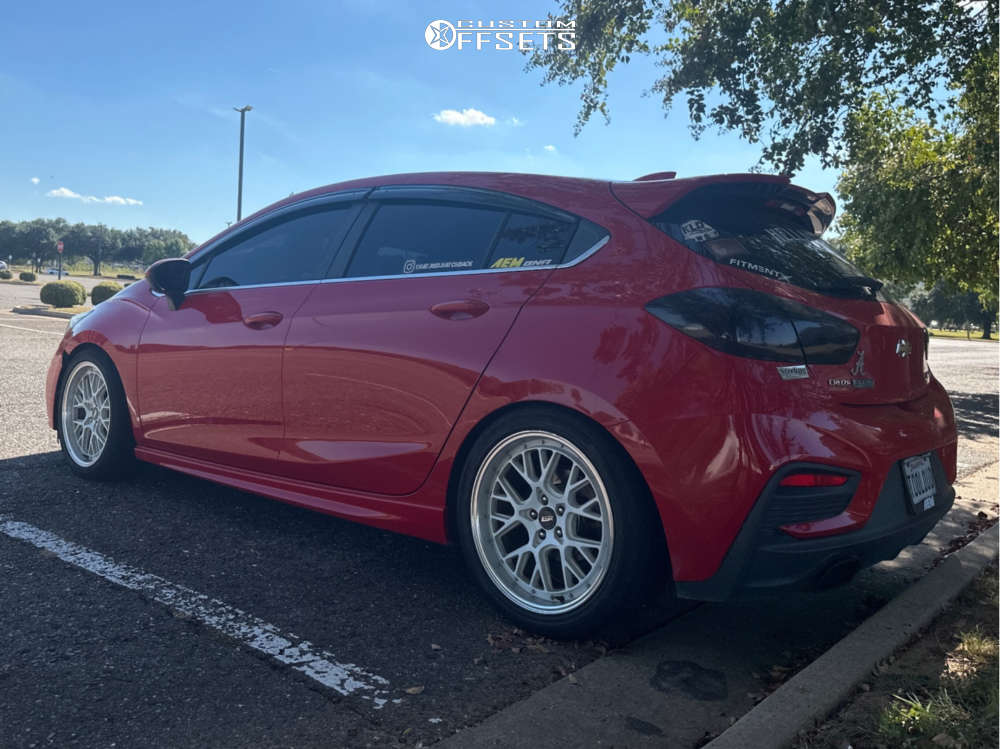 2017 Chevrolet Cruze with 18x8.5 30 ESR Cs11 and 245/40R18 Vercelli ...