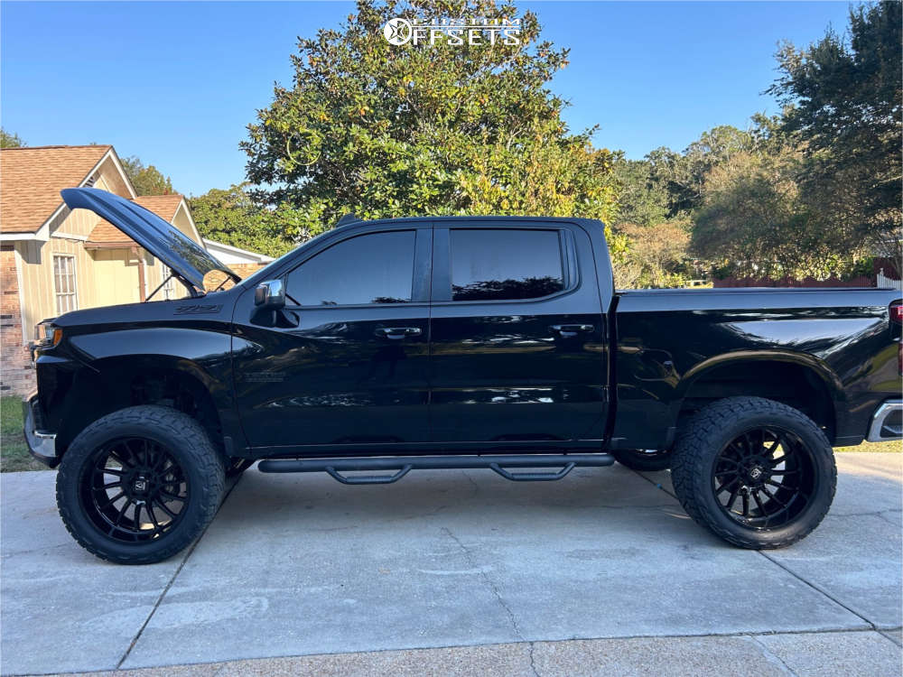 2019 Chevrolet Silverado 1500 with 24x12 -44 Axe Offroad Chronus and 37 ...