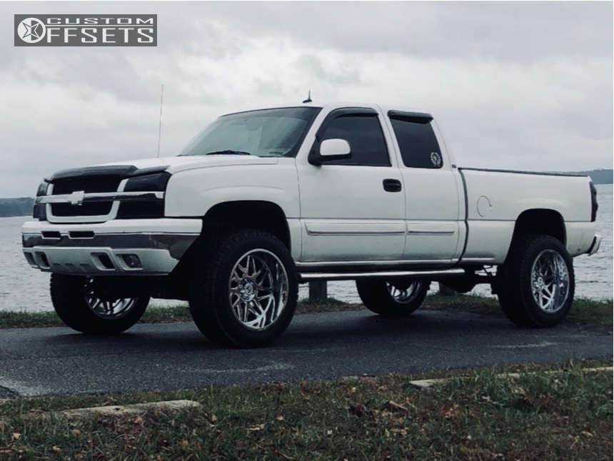 2003 Chevrolet Silverado 1500 with 22x12 -44 Hostile Sprocket and 325 ...