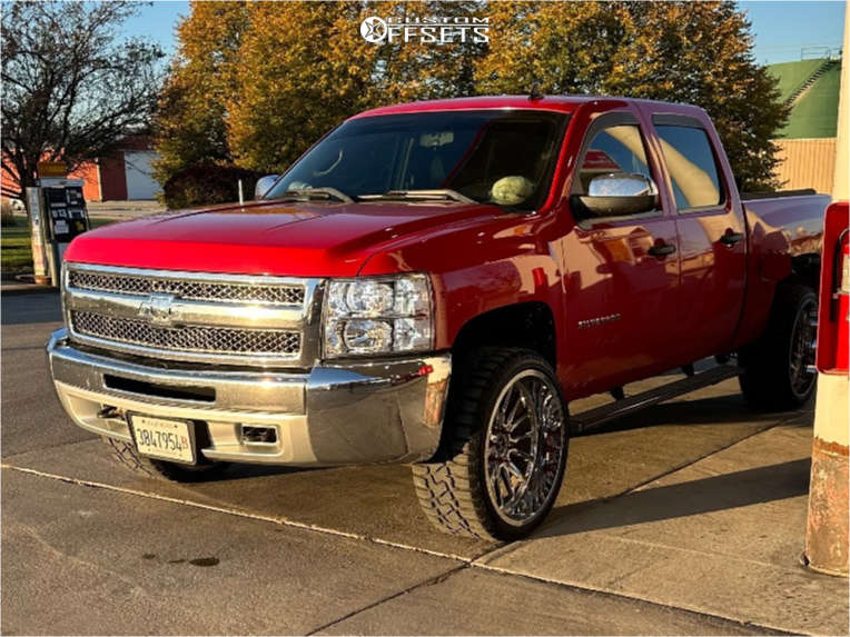 2012 Chevrolet Silverado 1500 with 24x12 -44 Hardcore Offroad Hc24 and ...