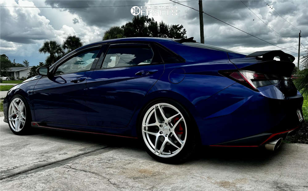 2023 Hyundai Elantra N with 19x8.5 35 Kansei Astro and 245/35R19 Nitto Motivo and Lowering ...