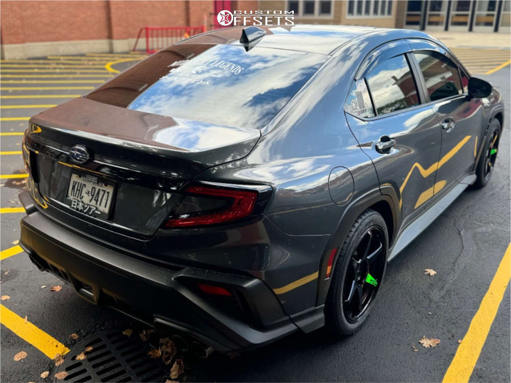 2023 Subaru WRX with 18x8.5 38 Enkei T6r and 245/40R18 Continental ...
