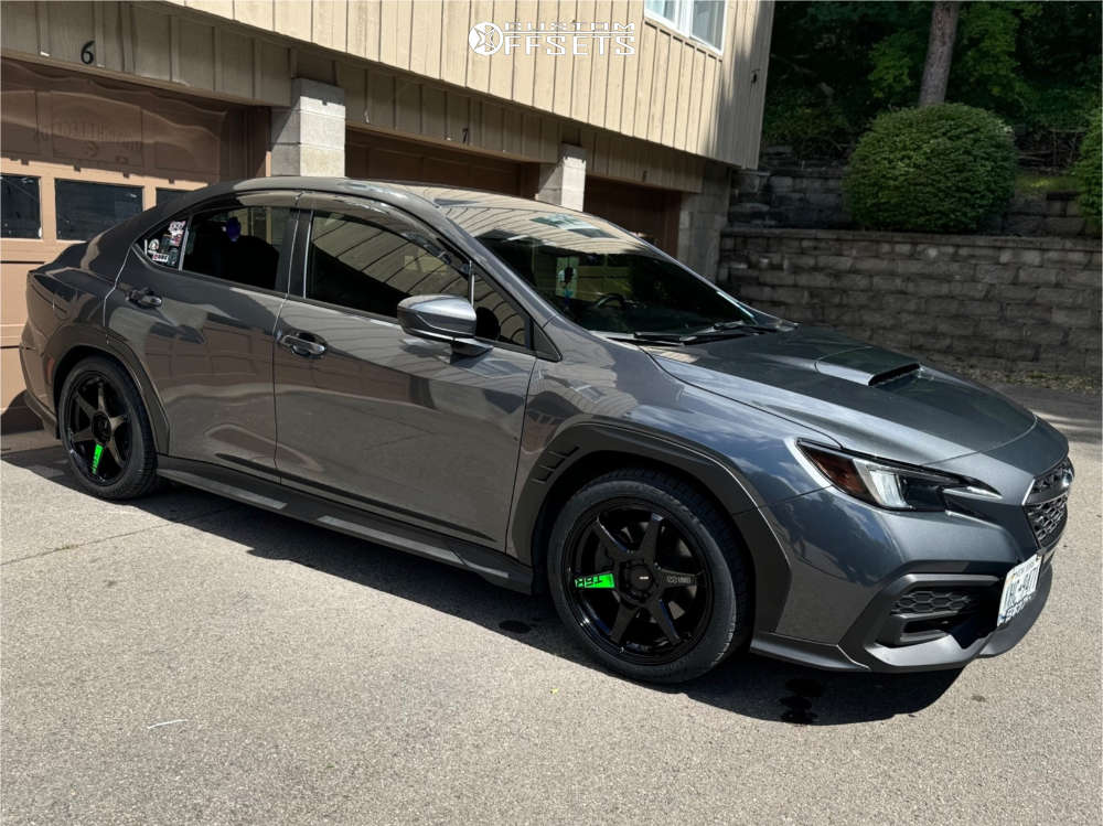 2023 Subaru WRX with 18x8.5 38 Enkei T6r and 245/40R18 Continental ...