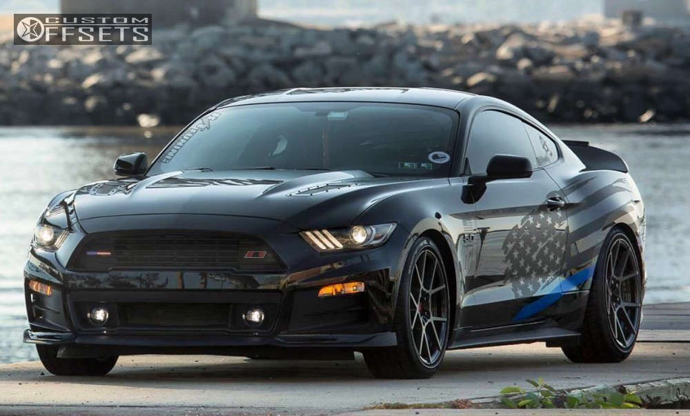 2016 Ford Mustang with 19x8.5 35 Rotiform Spf and 255/40R19 Pirelli All ...