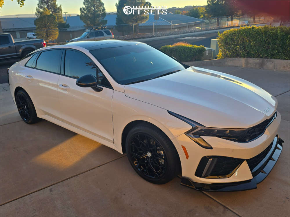 2025 Kia K5 with 18x8.5 35 Shift Piston and 235/45R18 Pirelli Pzero All ...