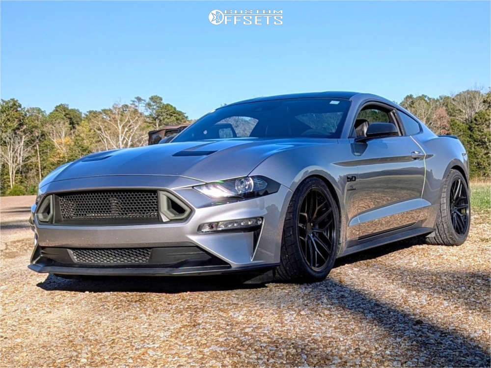 2022 Ford Mustang with 19x10 37 Steeda Trident and 285/35R19 Nitto ...