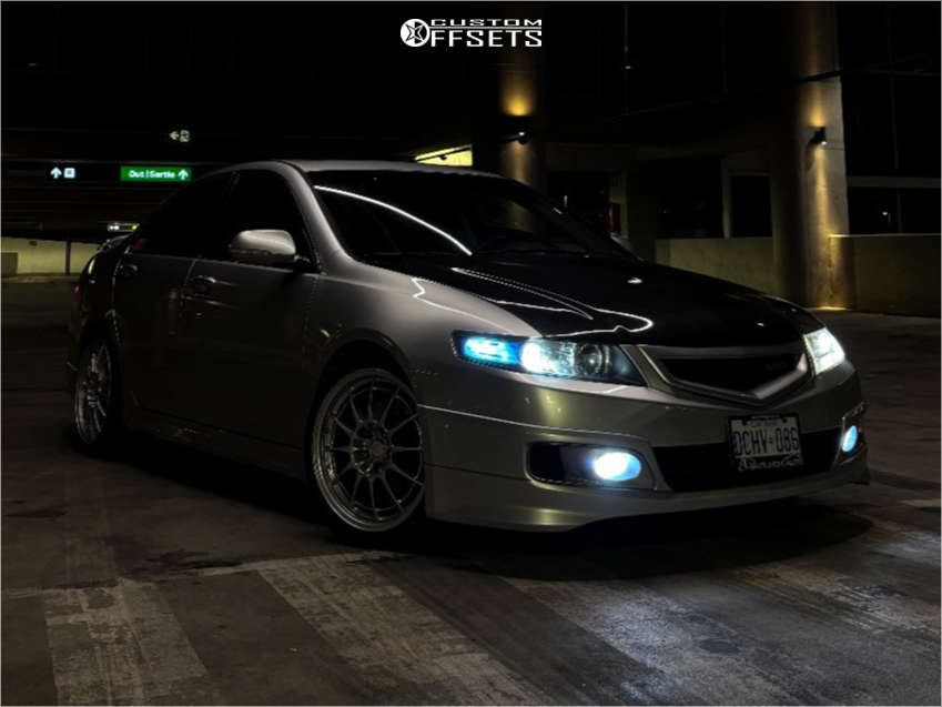 2007 Acura TSX with 18x8.5 38 Enkei Nt03m and 225/40R18 Nankang AS2 ...