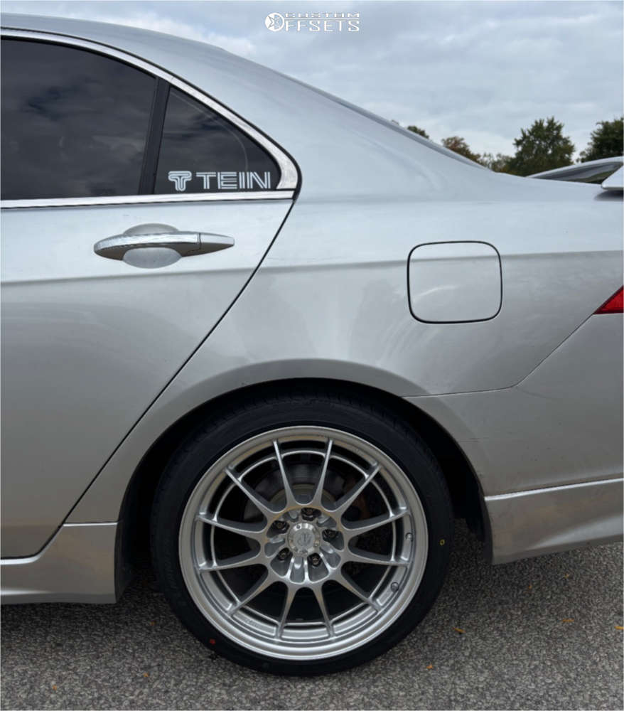 2007 Acura TSX with 18x8.5 38 Enkei Nt03m and 225/40R18 Nankang AS2 ...