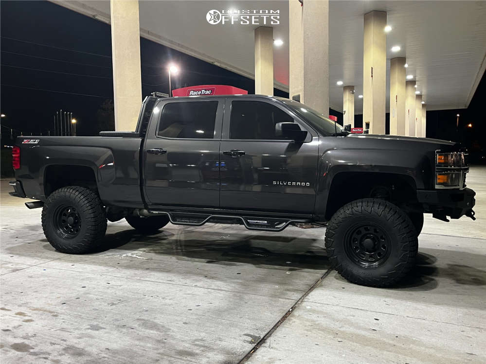 2014 Chevrolet Silverado 1500 with 17x9 -12 Rough Country Steel Wheel ...