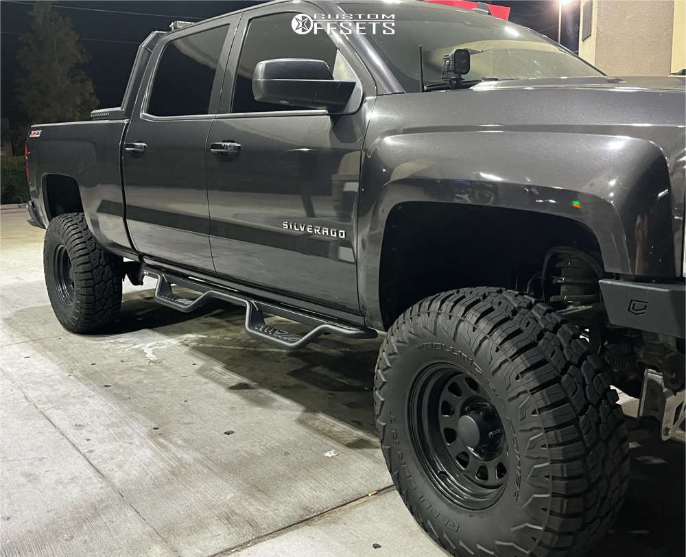 2014 Chevrolet Silverado 1500 with 17x9 -12 Rough Country Steel Wheel ...