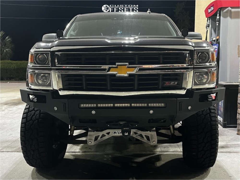 2014 Chevrolet Silverado 1500 with 17x9 -12 Rough Country Steel Wheel ...