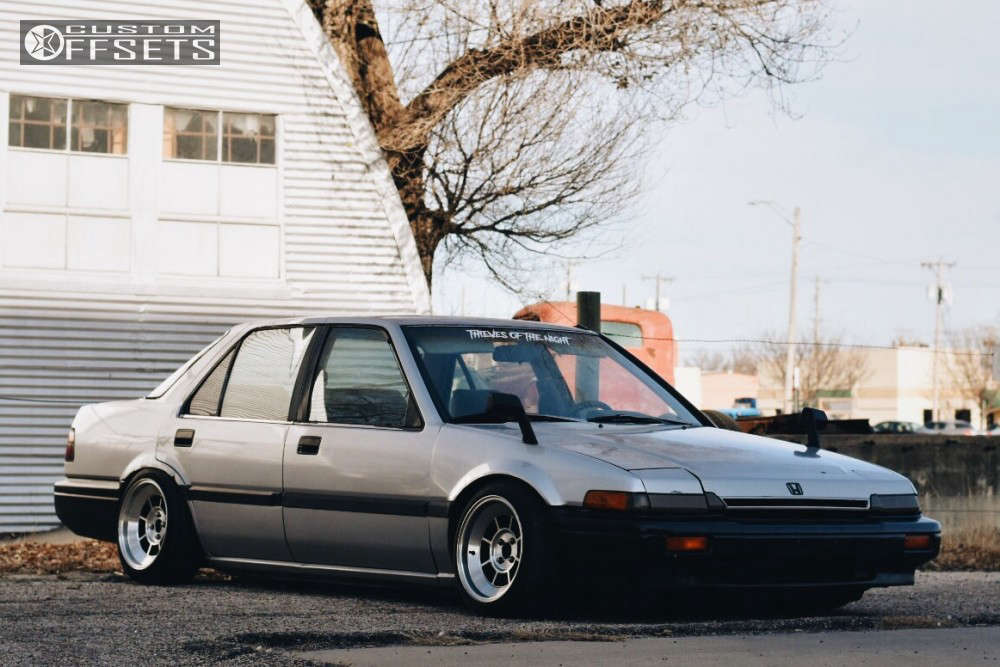 1986 Honda Accord with 15x8 Rota Shakotan and 195/45R15 Toyo Tires 453 and Lowering Springs ...
