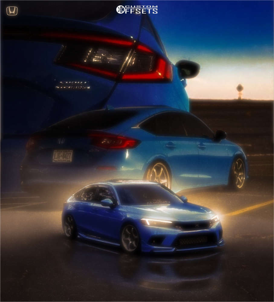 2024 Honda Civic with 18x9.5 38 Gram Lights 57dr and 235/40R18 Hankook ...